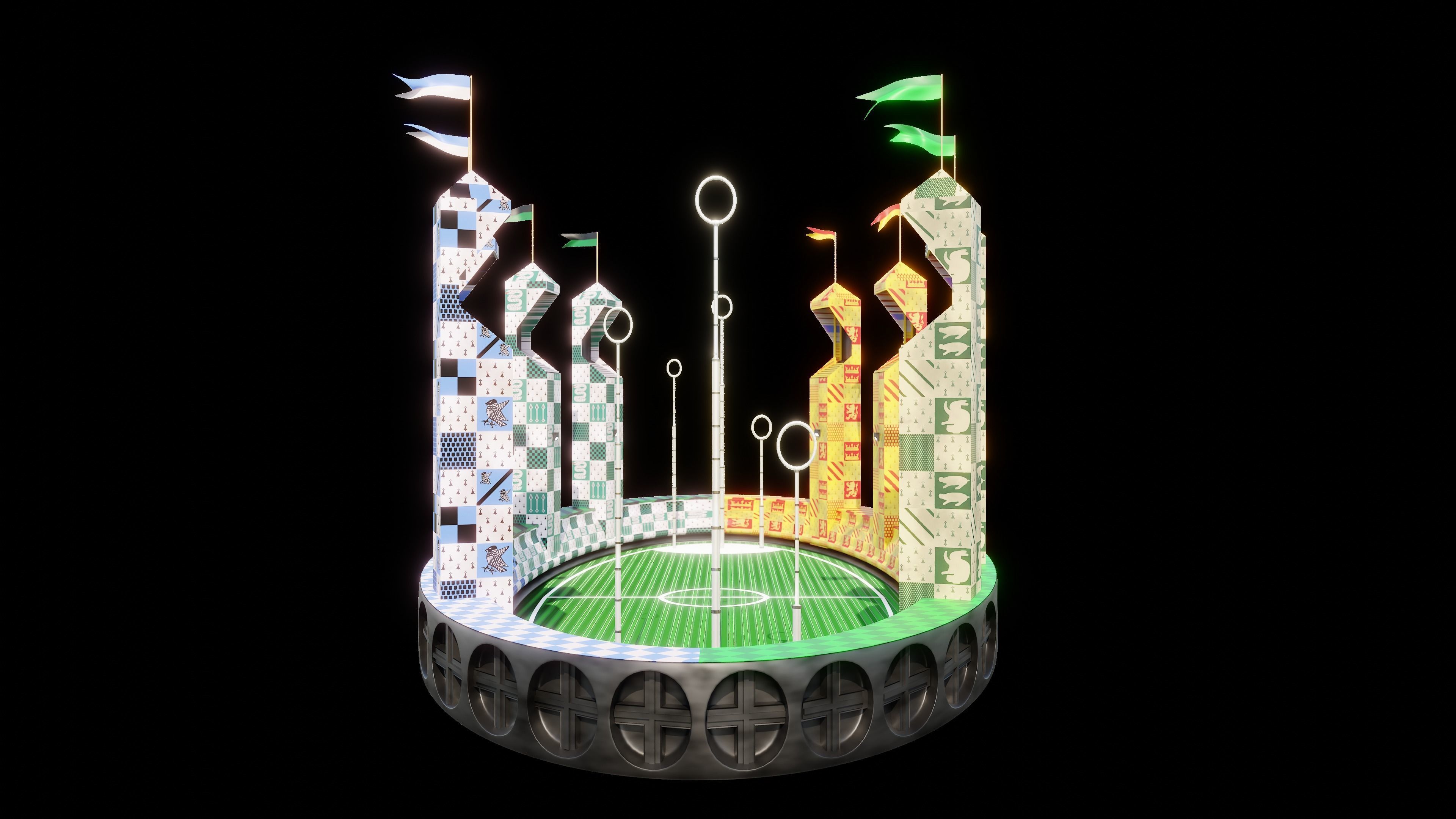 Harry Potter Quidditch Arena 3D Model 3D model | CGTrader