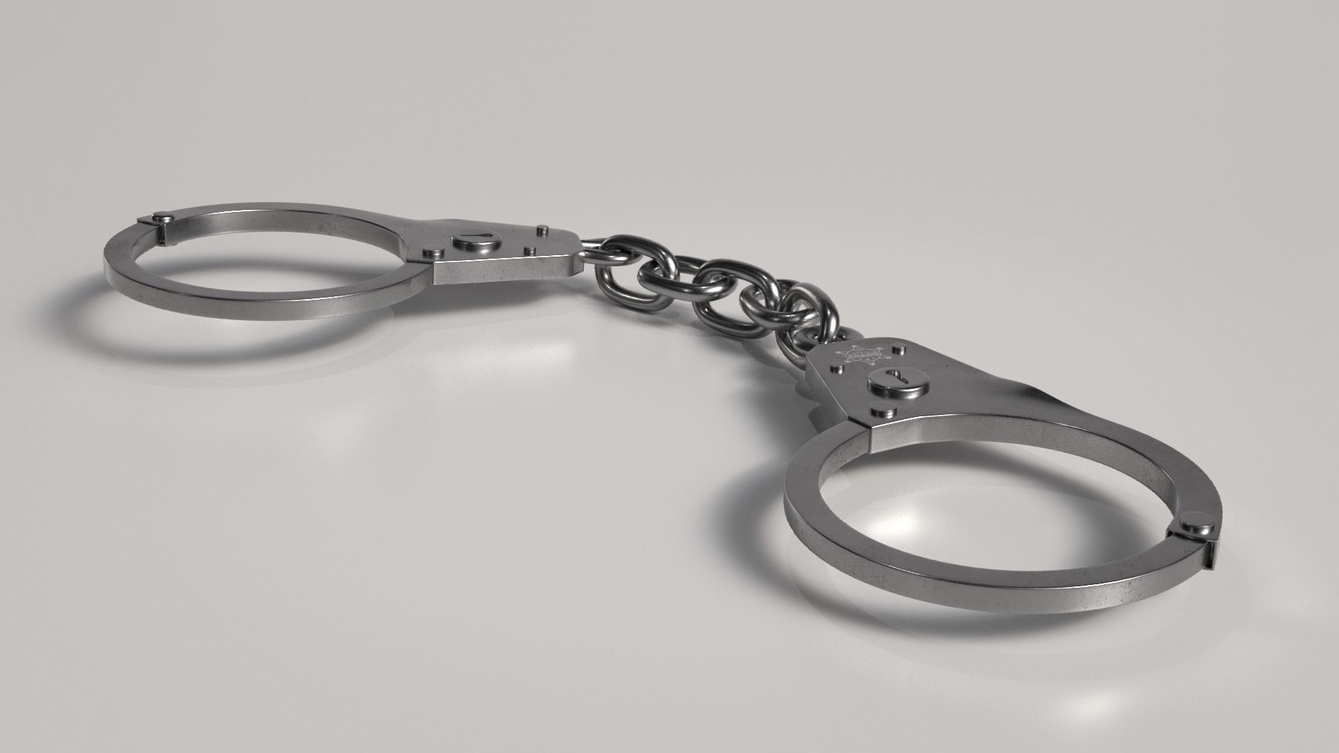 High-quality 3D police cuff model 3D model | CGTrader