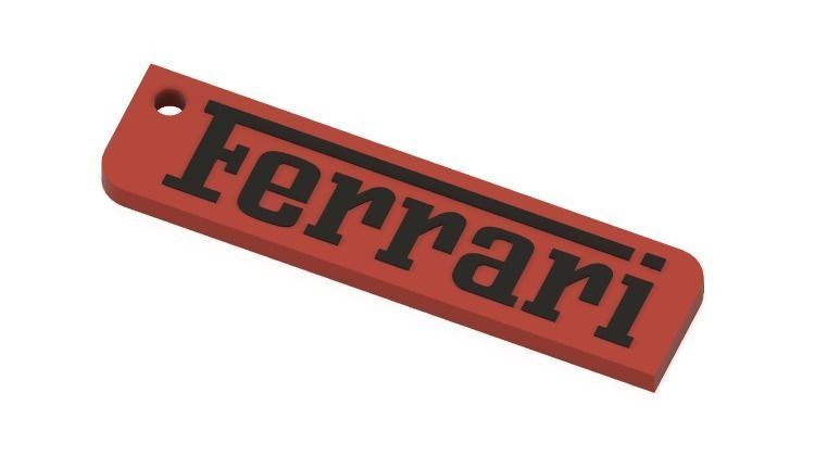 Keychain Ferrari II 3D model 3D printable | CGTrader