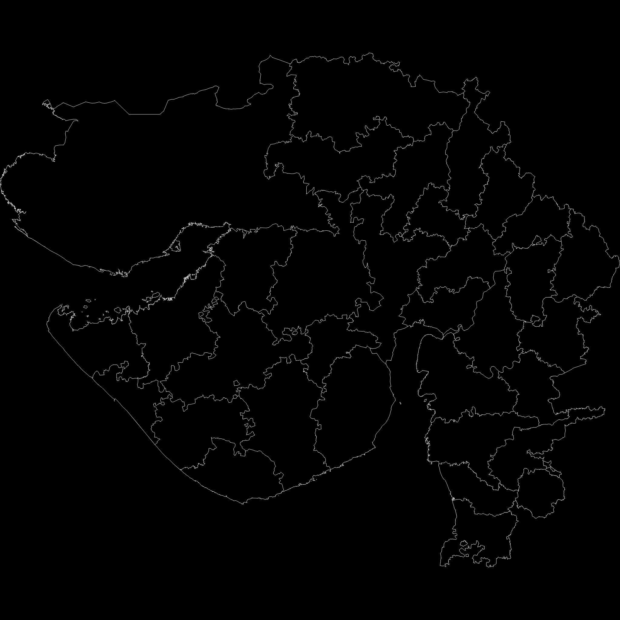 Gujarat India map region 3D model geography political 3D model rigged ...