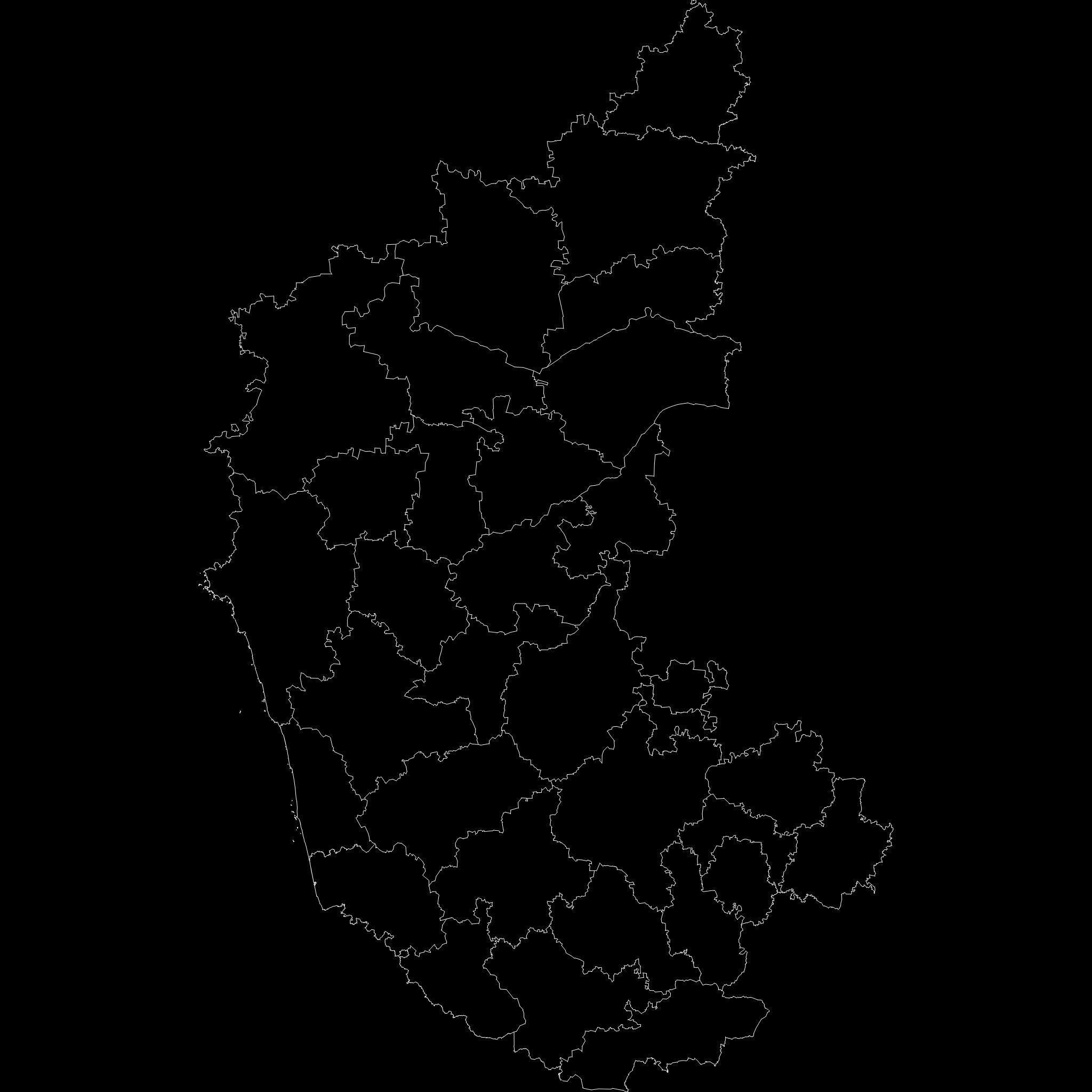 Karnataka India map region 3D model geography political 3D model rigged ...