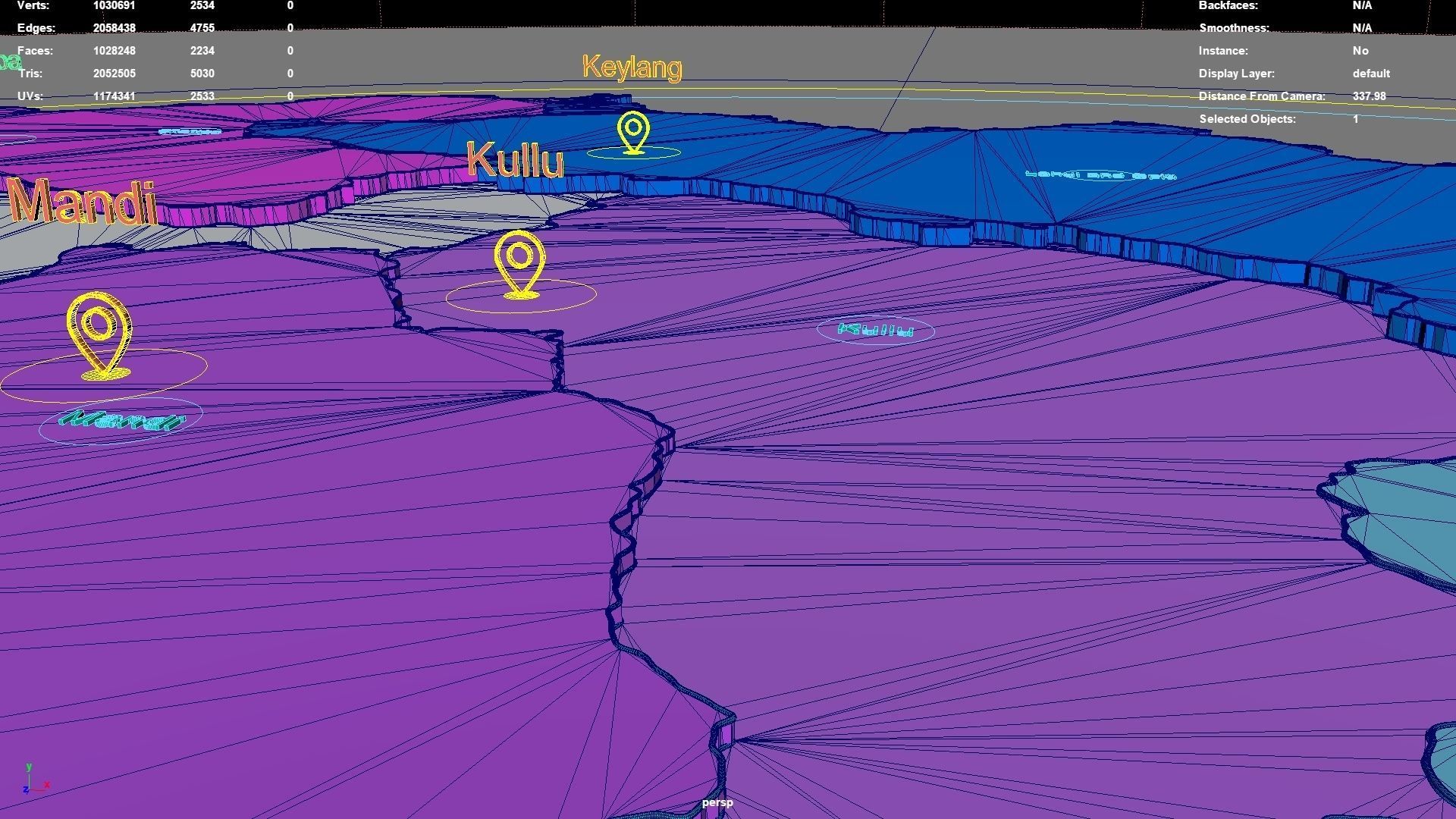 Himachal Pradesh India map region 3D model geography political 3D model ...