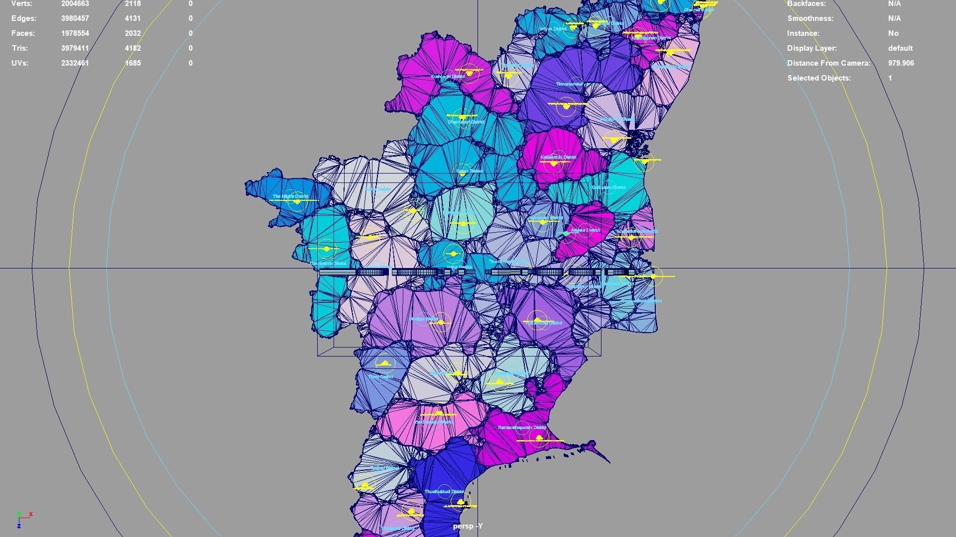 Tamil Nadu India map region 3D model geography political 3D model ...