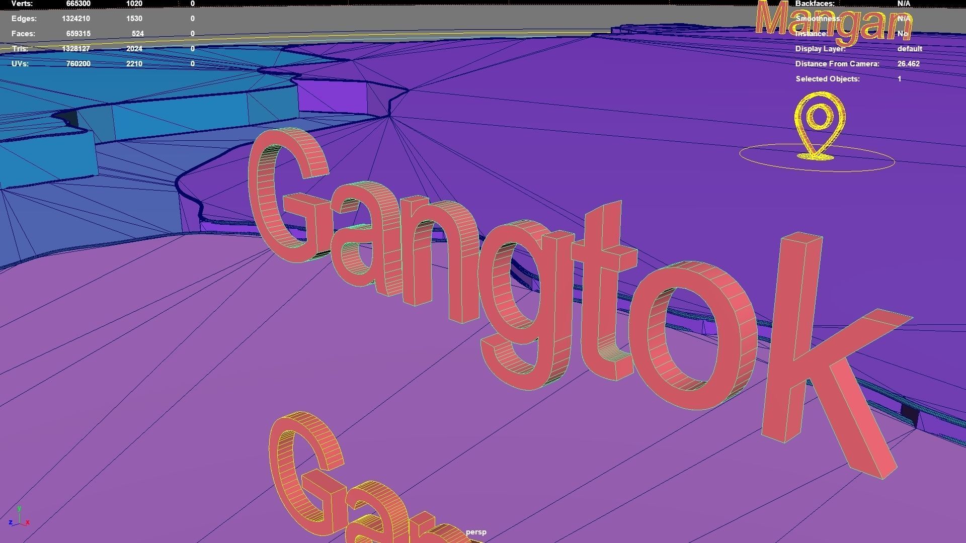 Sikkim India map region 3D model geography political geographic 3D ...