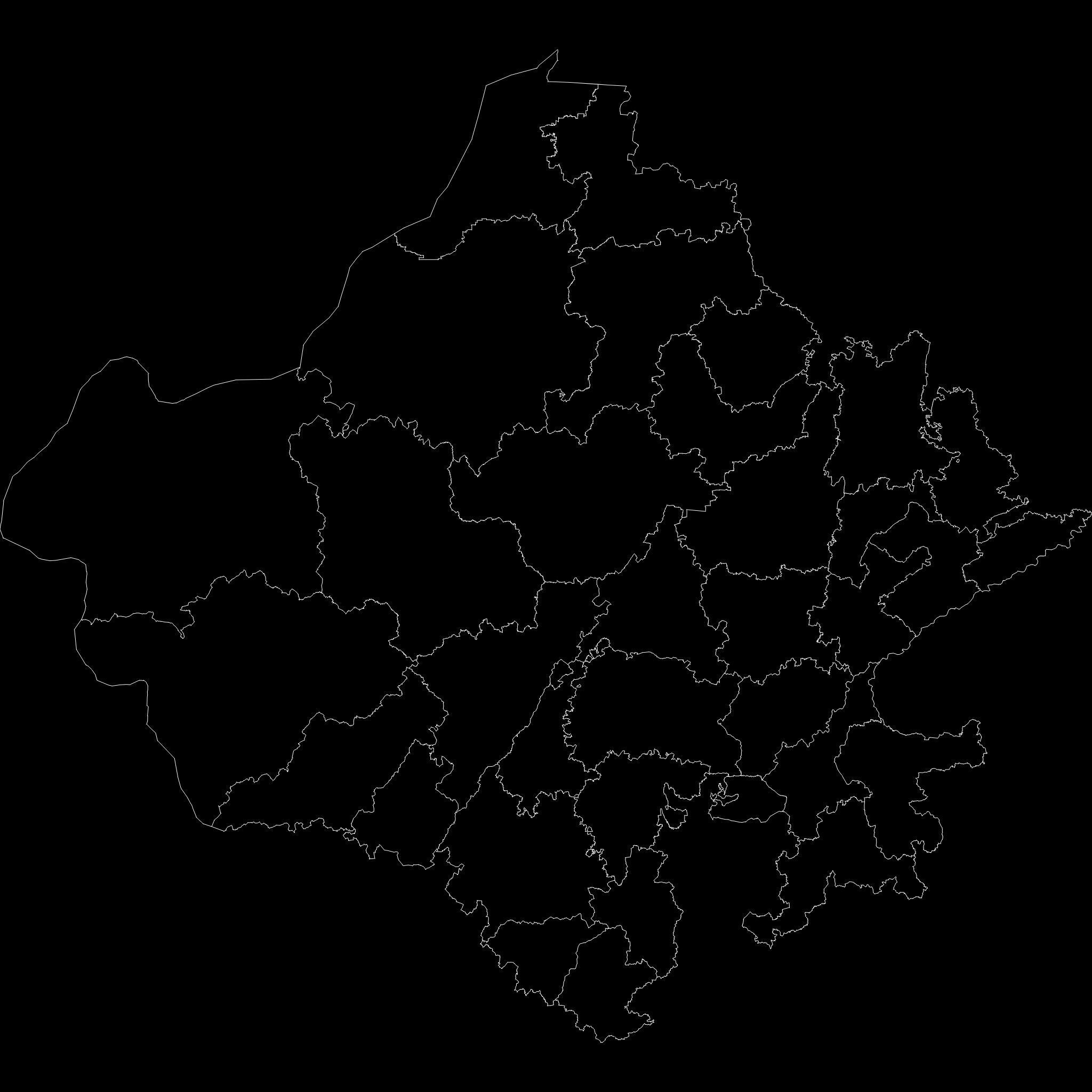 Rajasthan India map region 3D model geography political 3D model rigged ...