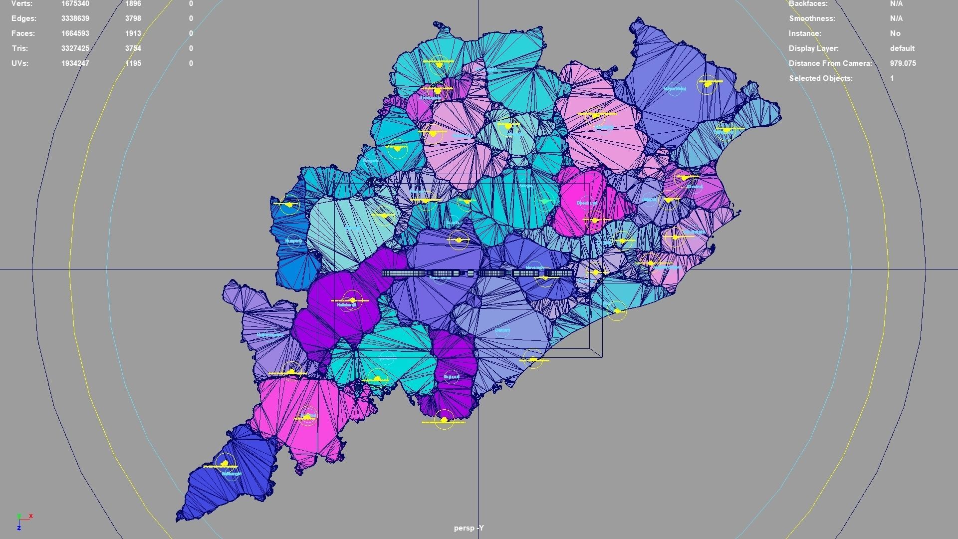 Odisha India map region 3D model geography political geographic 3D ...