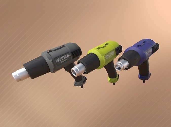 3D model Heat Gun Set VR / AR / low-poly | CGTrader