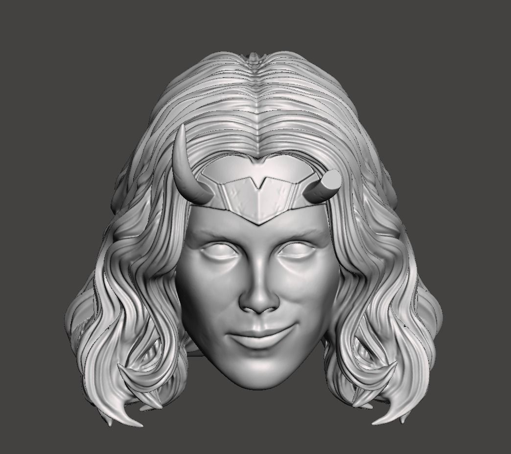 sylvie headsculpt loki 3D model 3D printable | CGTrader