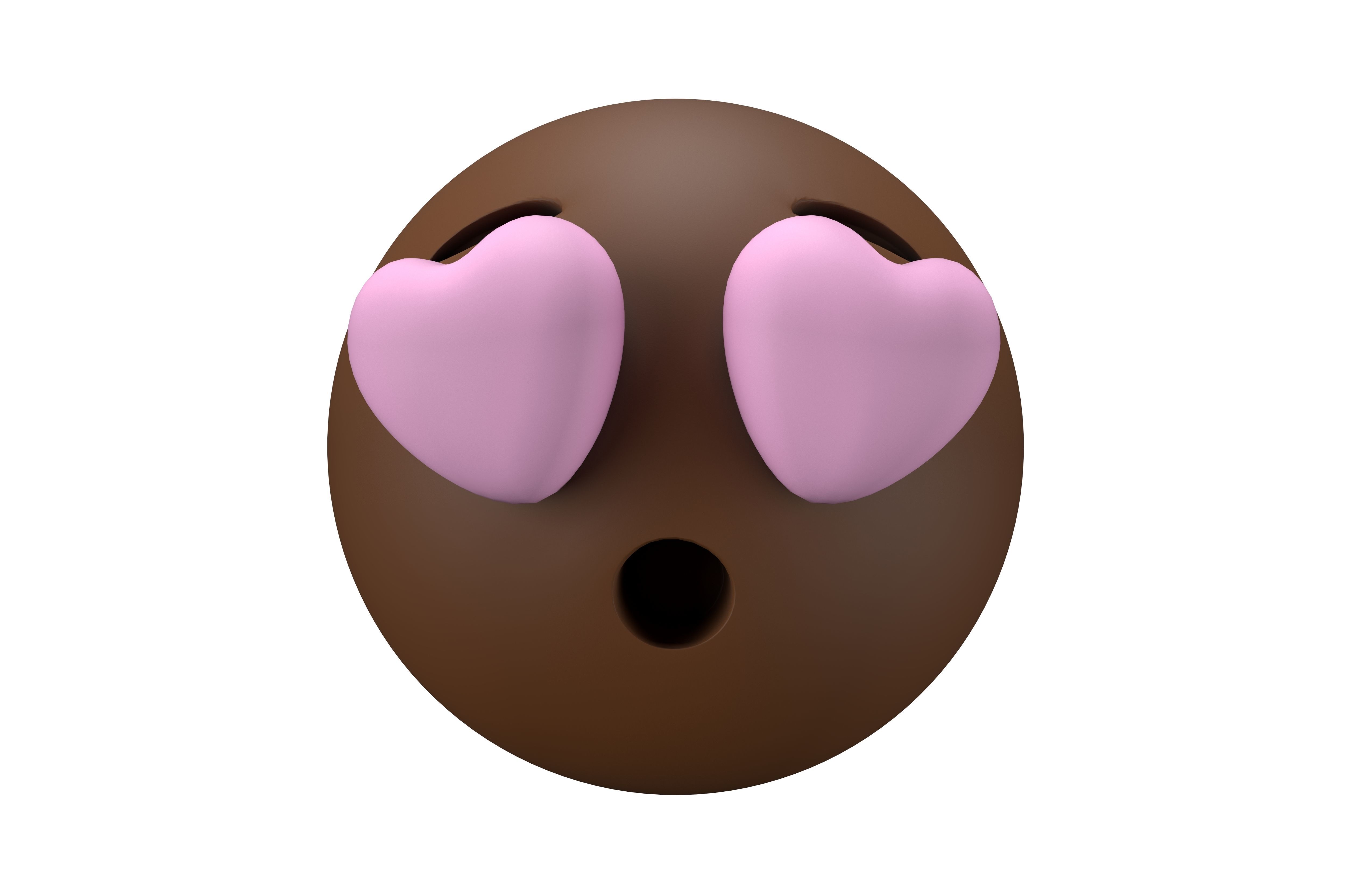3D model Hushed Face with Heart Eyes v1 008 VR / AR / low-poly | CGTrader