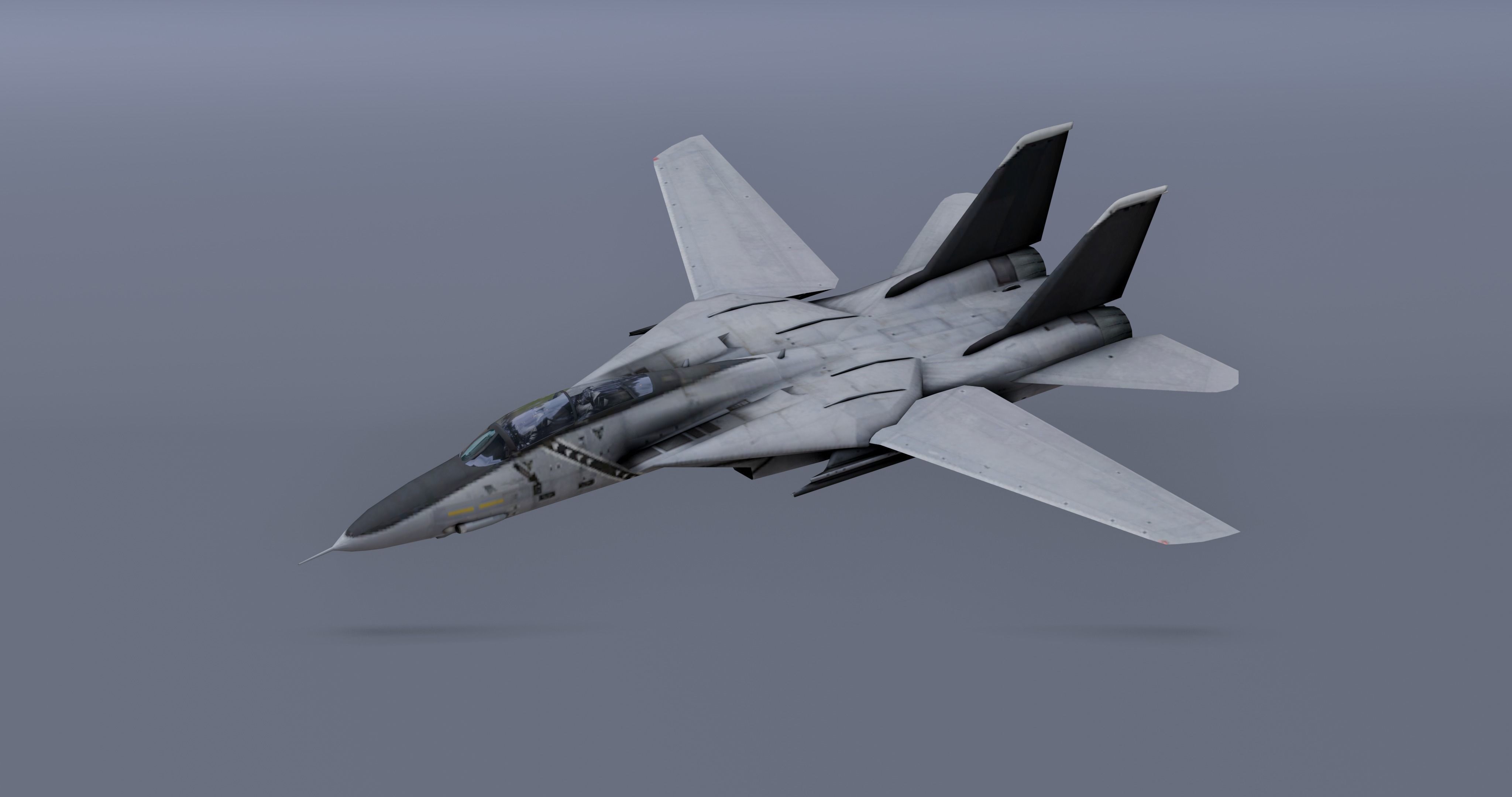 3D model F14 - Bombcat Military aircraft VR / AR / low-poly | CGTrader