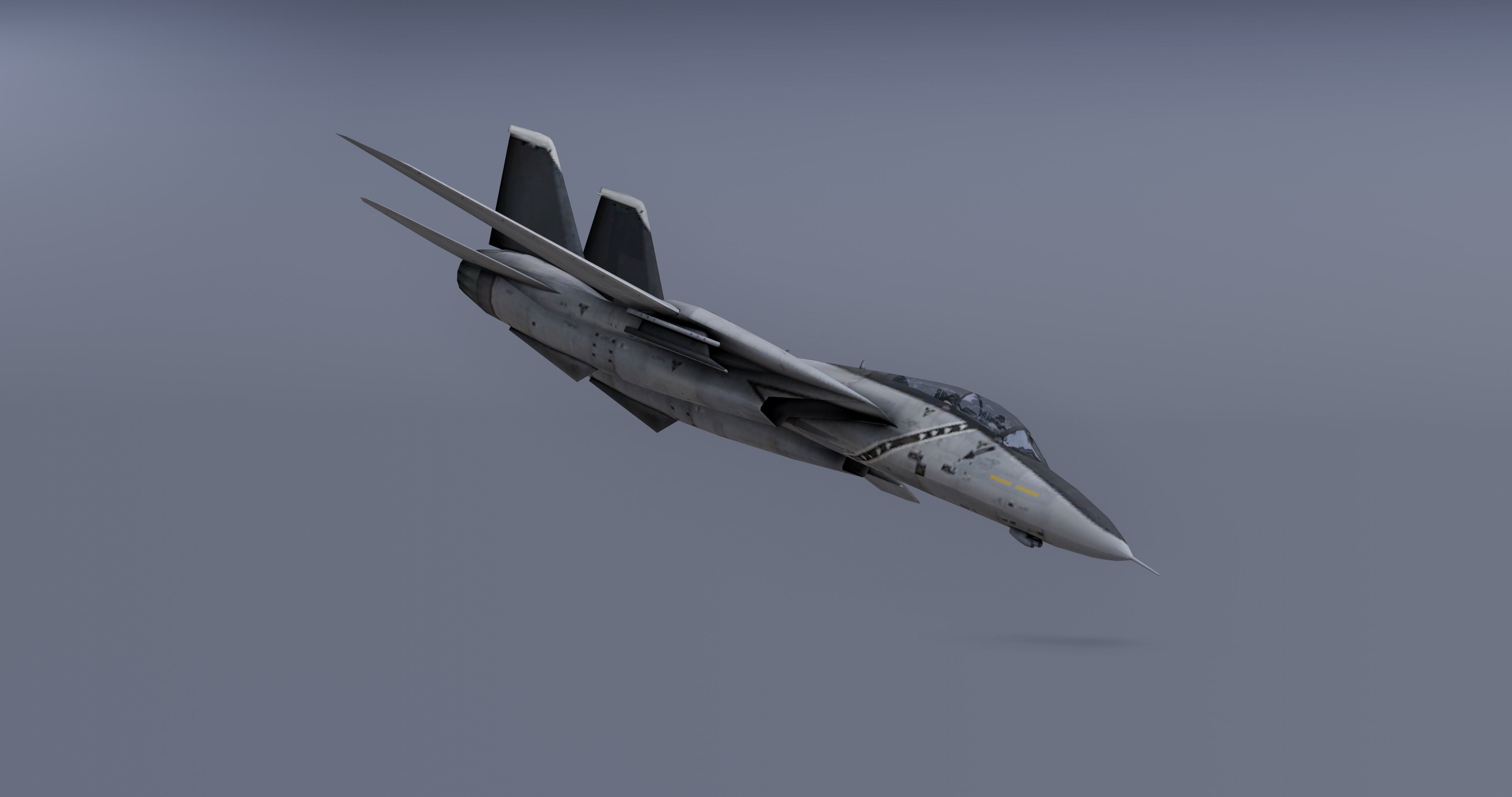 3D model F14 - Bombcat Military aircraft VR / AR / low-poly | CGTrader