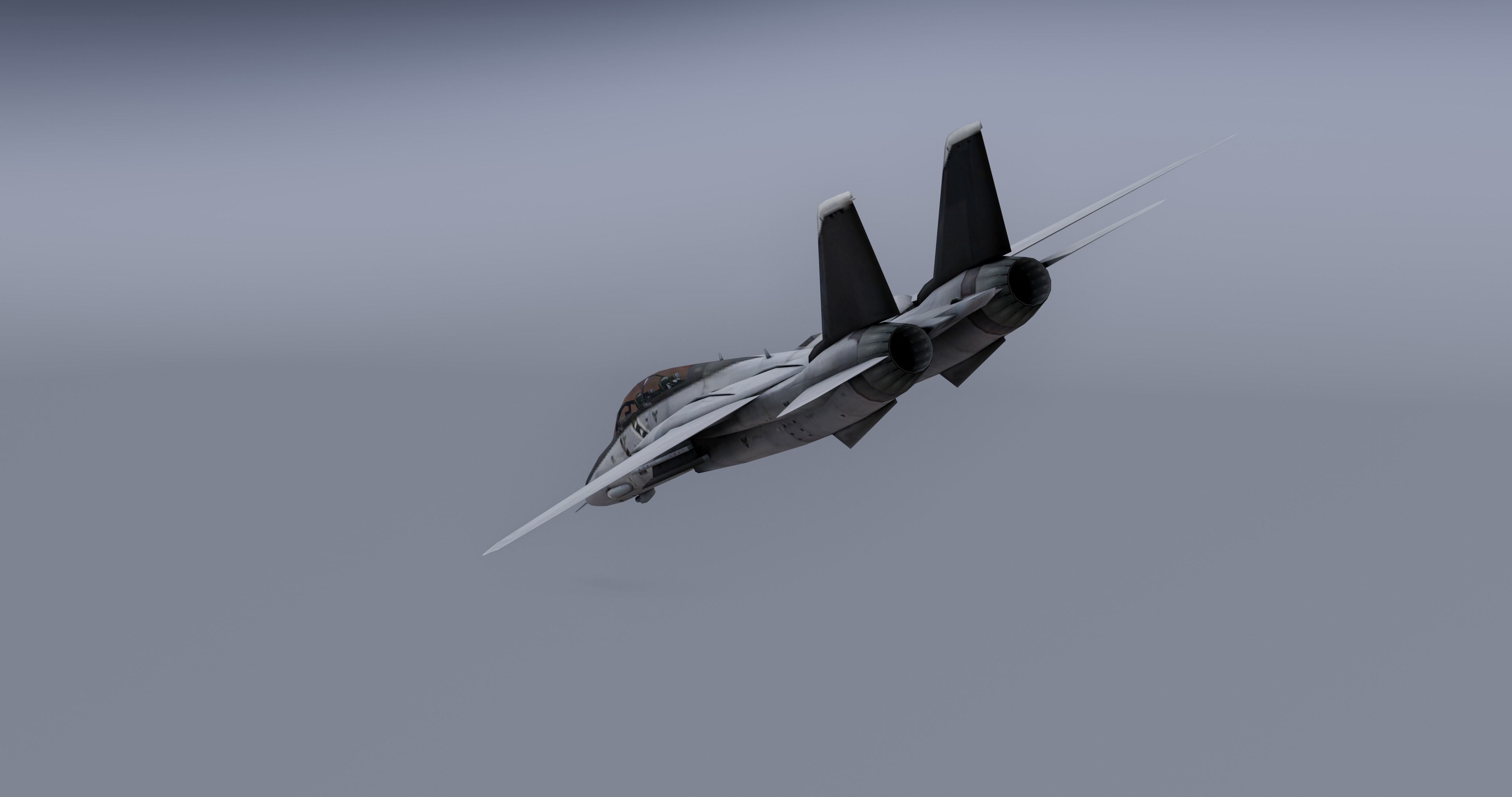 3D model F14 - Bombcat Military aircraft VR / AR / low-poly | CGTrader