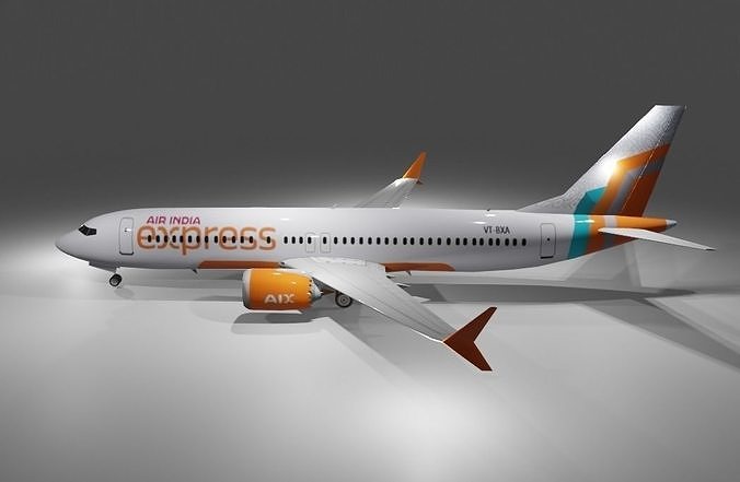 3D model Air India Express new livery Boeing 737 max 8 3d model VR / AR / low-poly | CGTrader