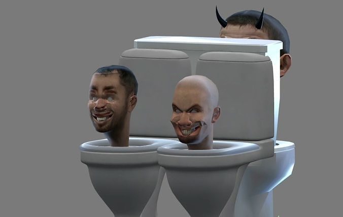 Triple Toilet 3D model | CGTrader