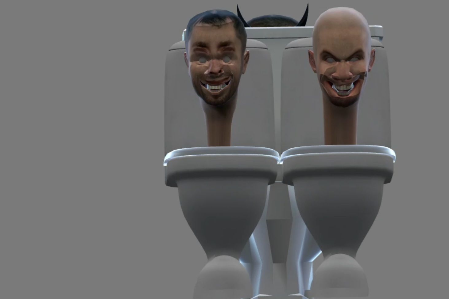 Triple Toilet 3D model | CGTrader