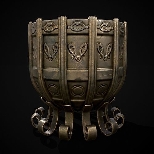 3D model Bronze Decorative Cauldron VR / AR / low-poly | CGTrader