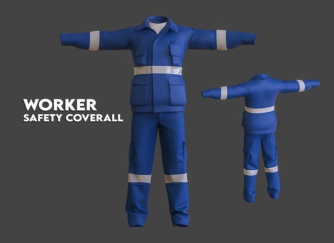 3D model Worker Coverall VR / AR / low-poly | CGTrader