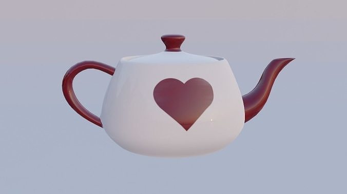 Heart Teapot free VR / AR / low-poly 3D model | CGTrader