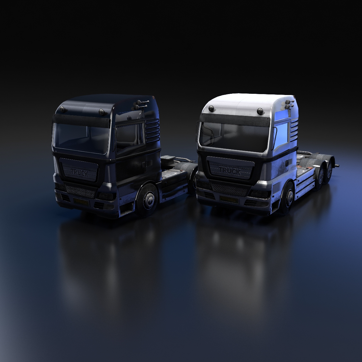 3D model Flat-nose Truck VR / AR / low-poly MAX OBJ FBX LWO LW LWS MA ...