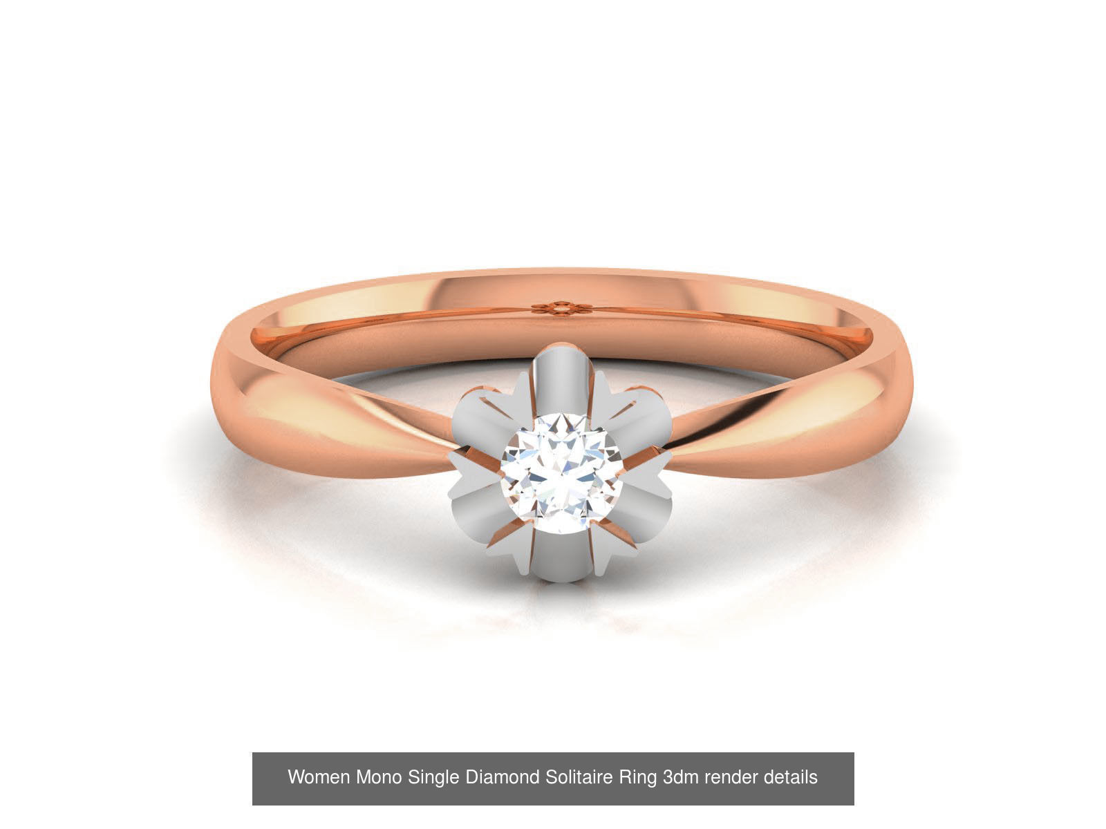 37 Women Mono Single Diamond Solitaire Ring models 3D Model Collection ...
