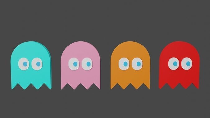 3D model Pacman Ghost VR / AR / low-poly | CGTrader