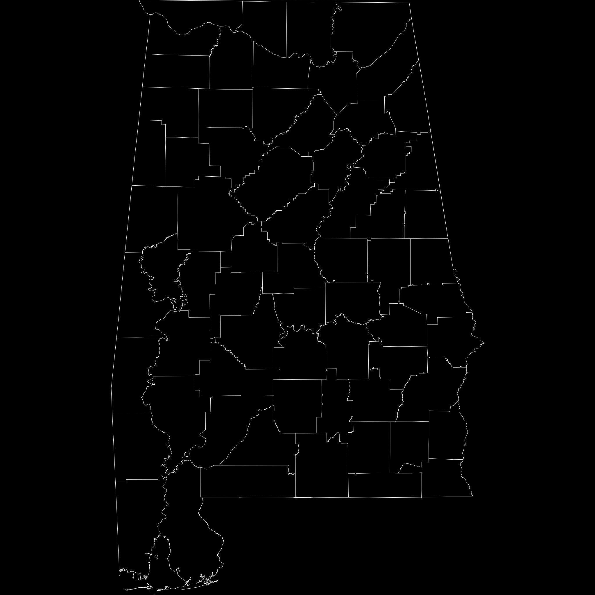 Alabama United States USA map region 3D model geography 3D model rigged ...