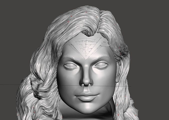 Wonder Woman Gal Gadot headsculpt 3D model 3D printable | CGTrader