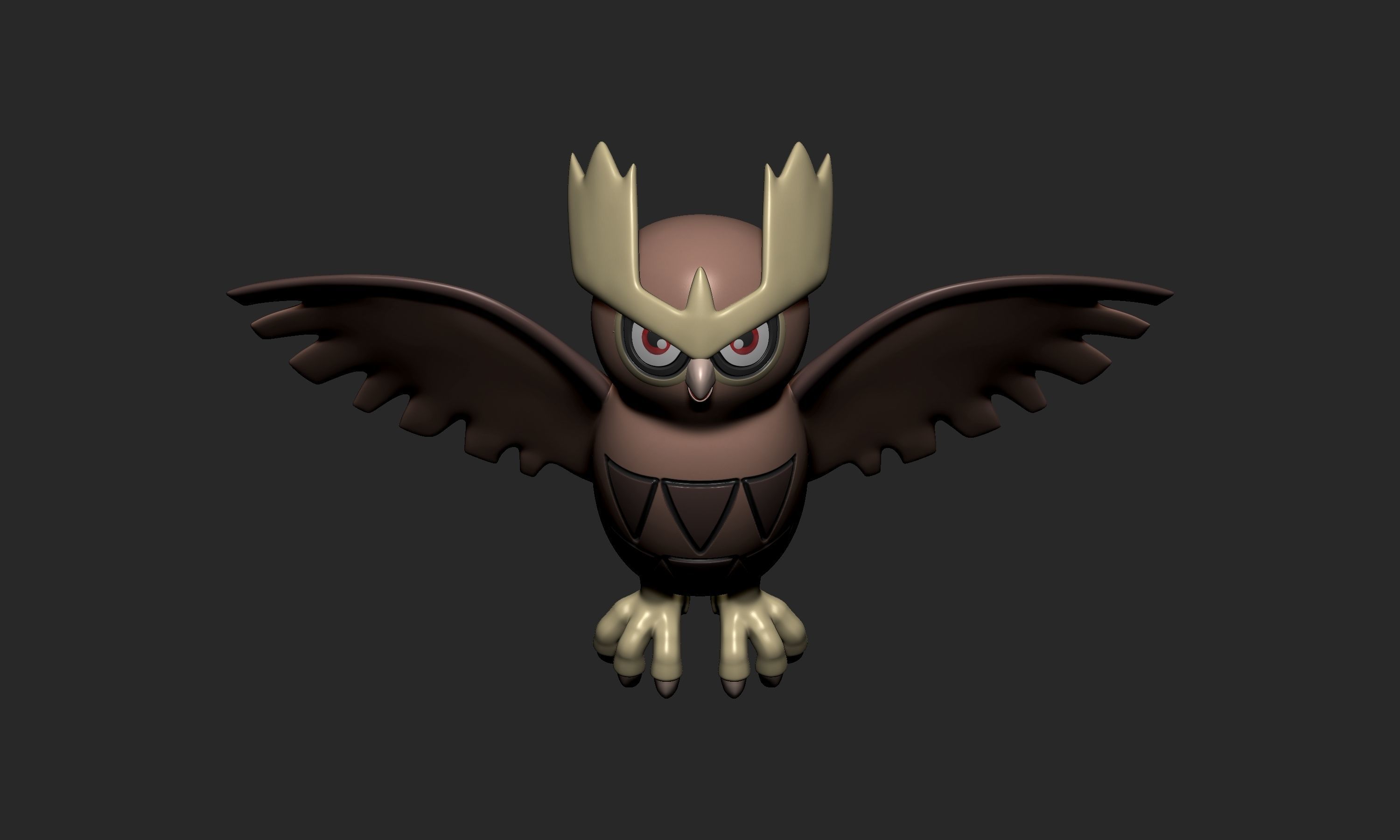 Pokemon - Noctowl with 2 poses 3D model 3D printable | CGTrader