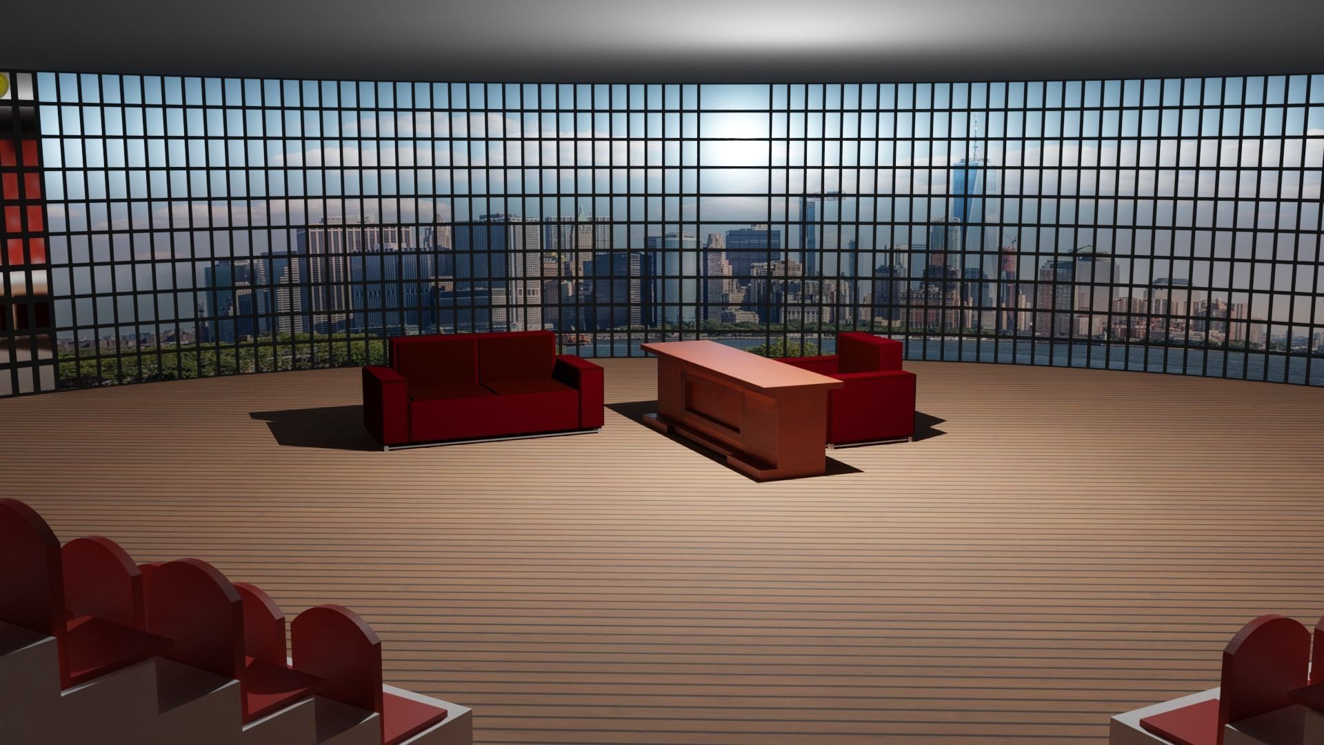 3D model Talk Show Studio VR / AR / low-poly | CGTrader