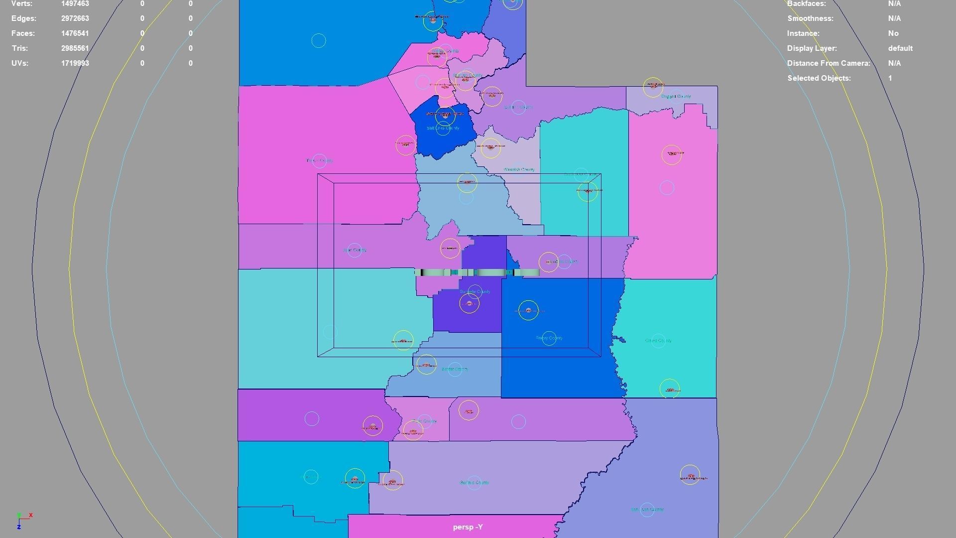 Utah United States USA map region 3D model geography political 3D model ...