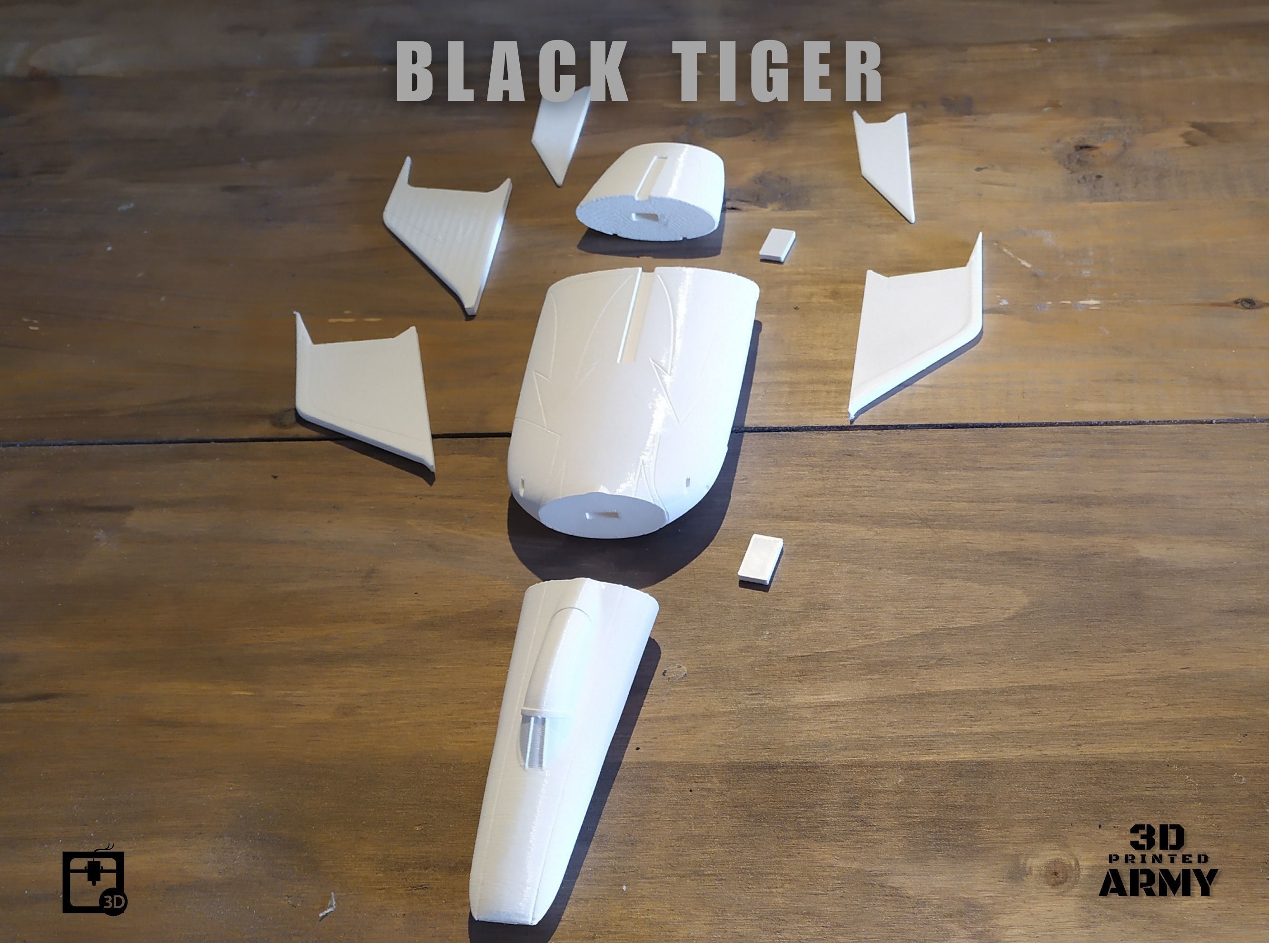 Cosmo Black Tiger - Space battleship Yamato - STL files 3D model 3D ...