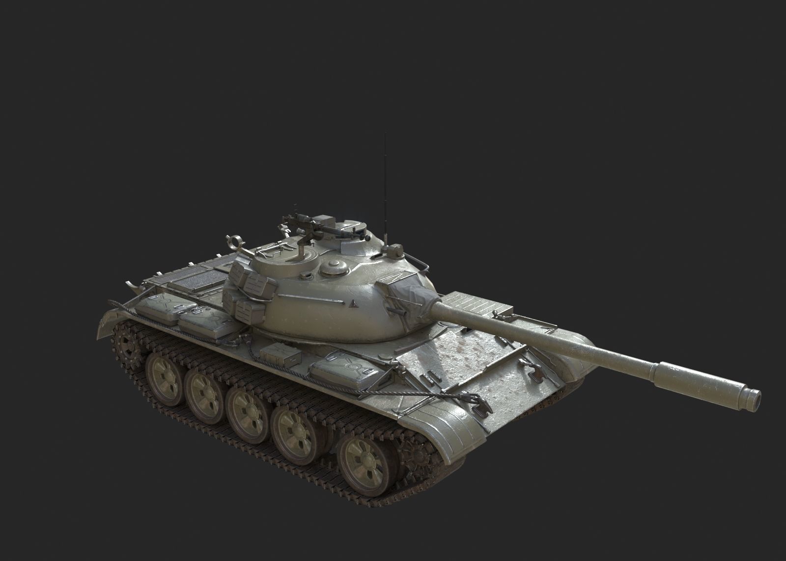3D model PBR 2 coatings T-55 main battle tank of the Soviet Union VR ...