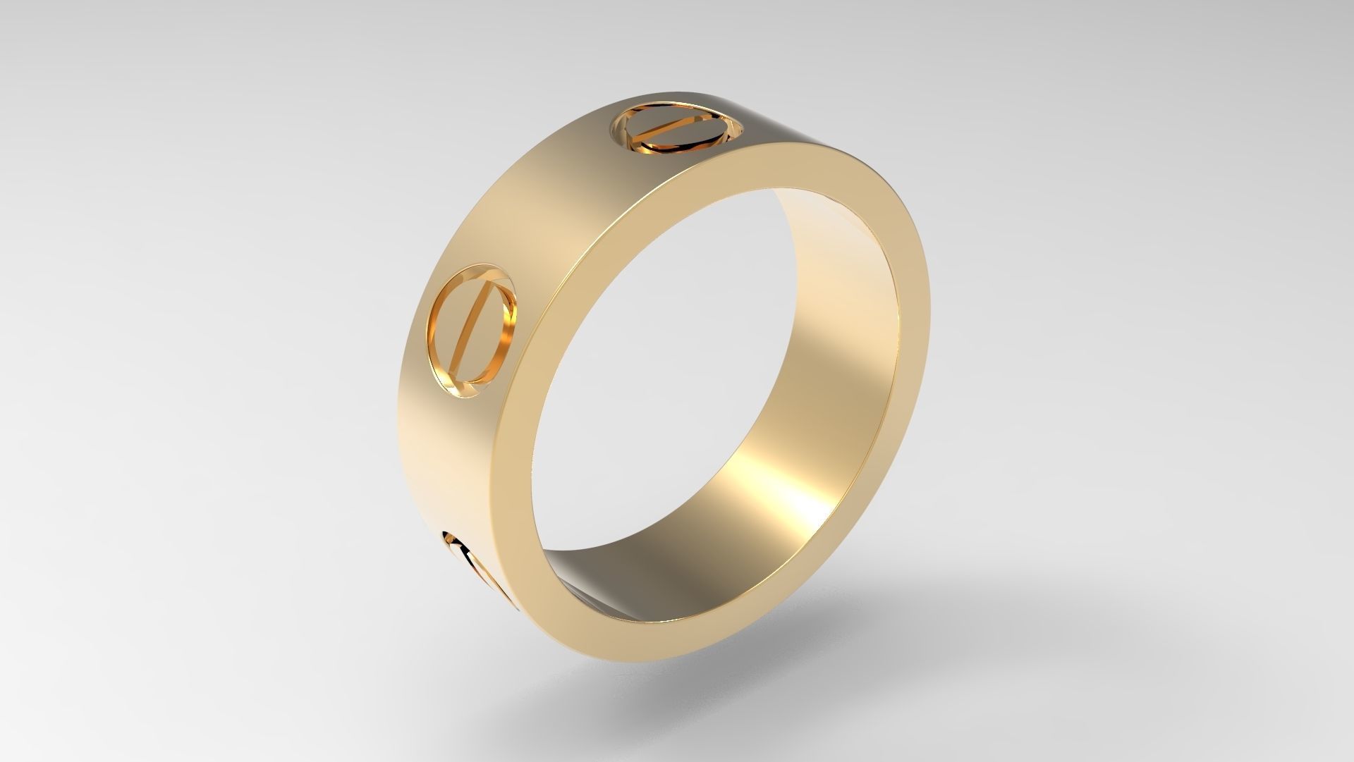 Screw Wedding Ring USA7 5 3D model 3D printable | CGTrader