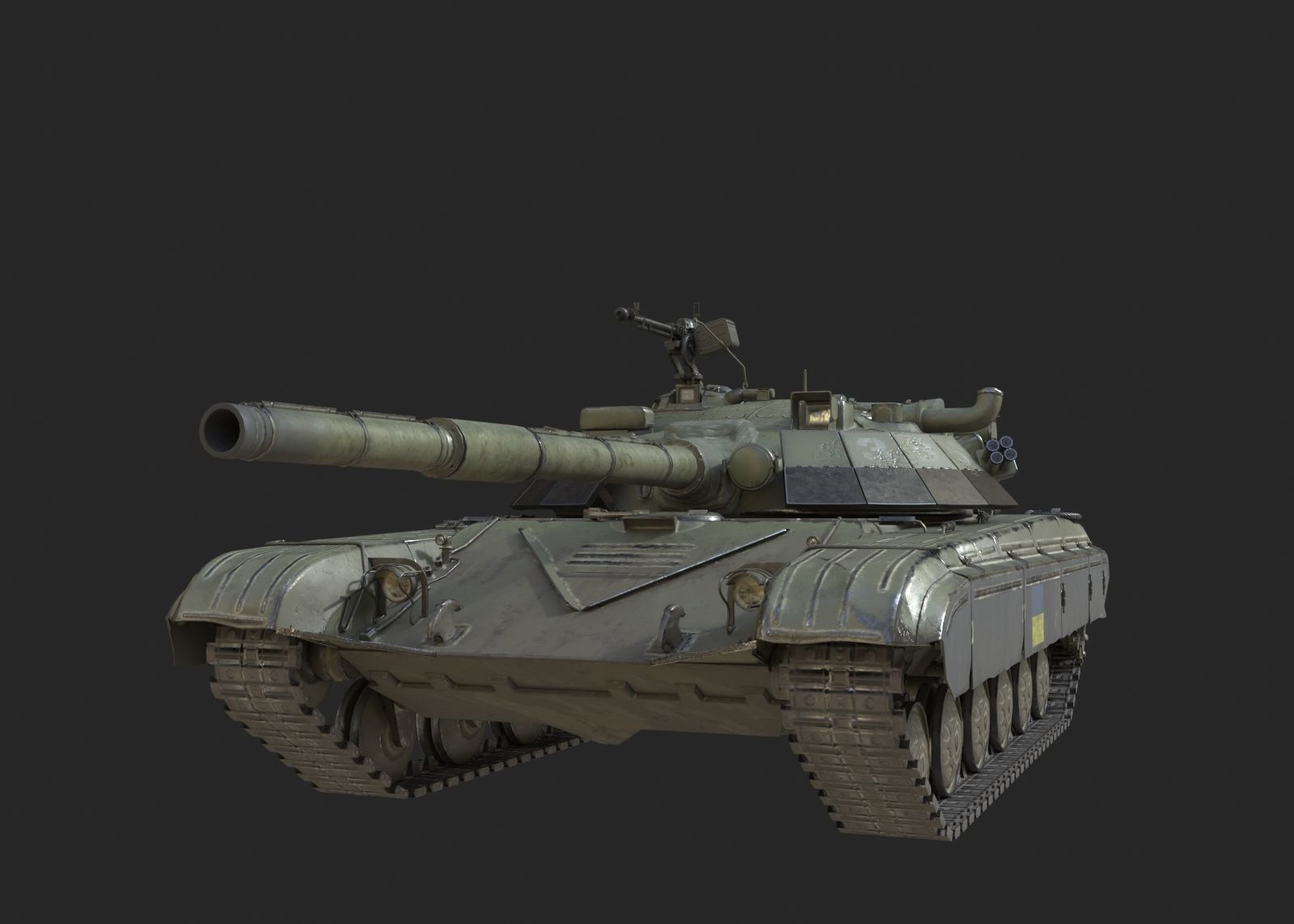 3D model PBR T-64 Main Battle Tank of Ukraine T64 VR / AR / low-poly ...