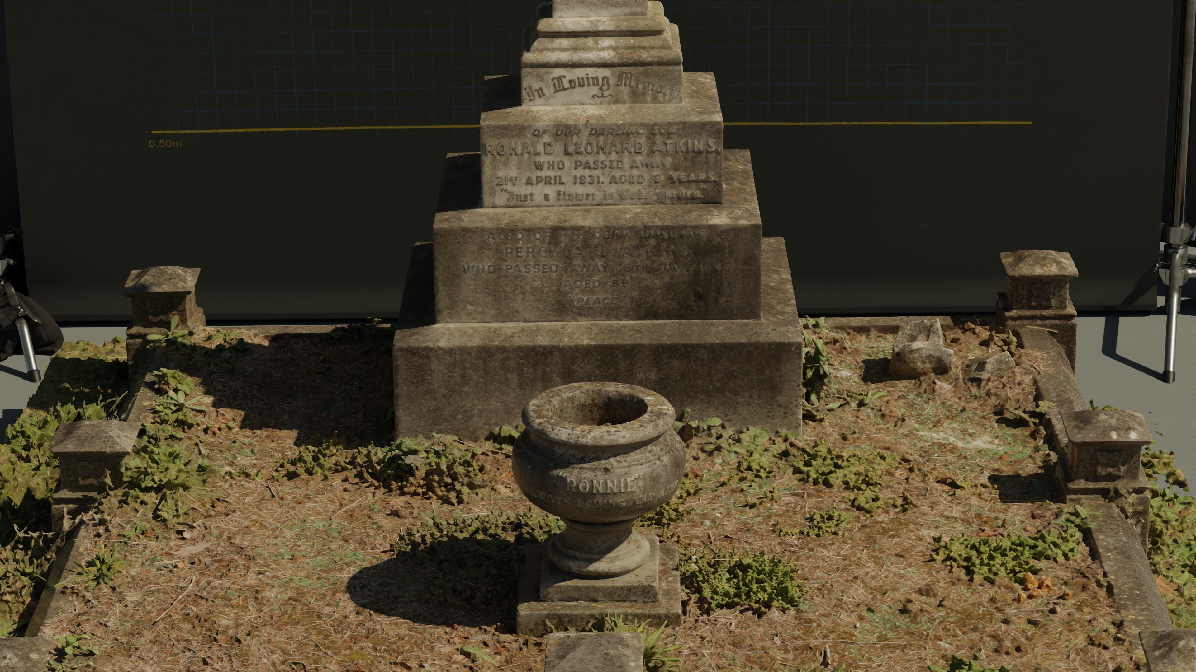 3D model Gravestone Cross with IHS symbol VR / AR / low-poly | CGTrader