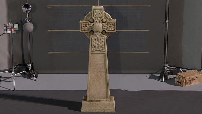 3D model Photogrammetry Model of a Celtic Cross Gravestone VR / AR / low-poly | CGTrader