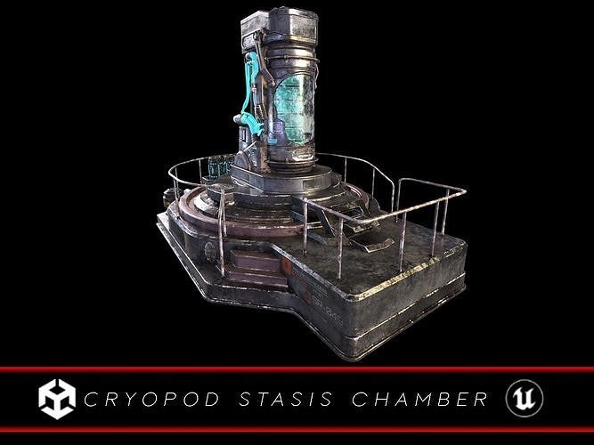 3D model Cryopod Stasis chamber VR / AR / low-poly | CGTrader