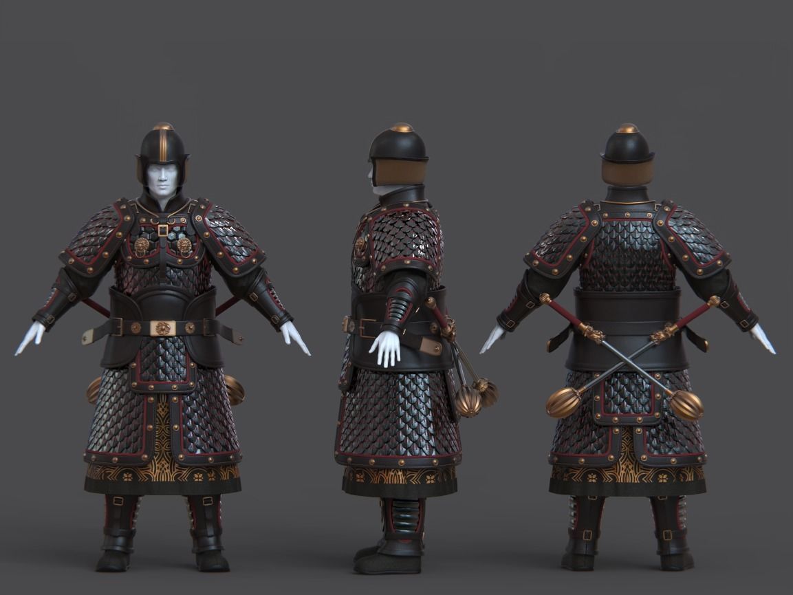 08-Ancient Chinese Armor-Tang Dynasty 3D model | CGTrader