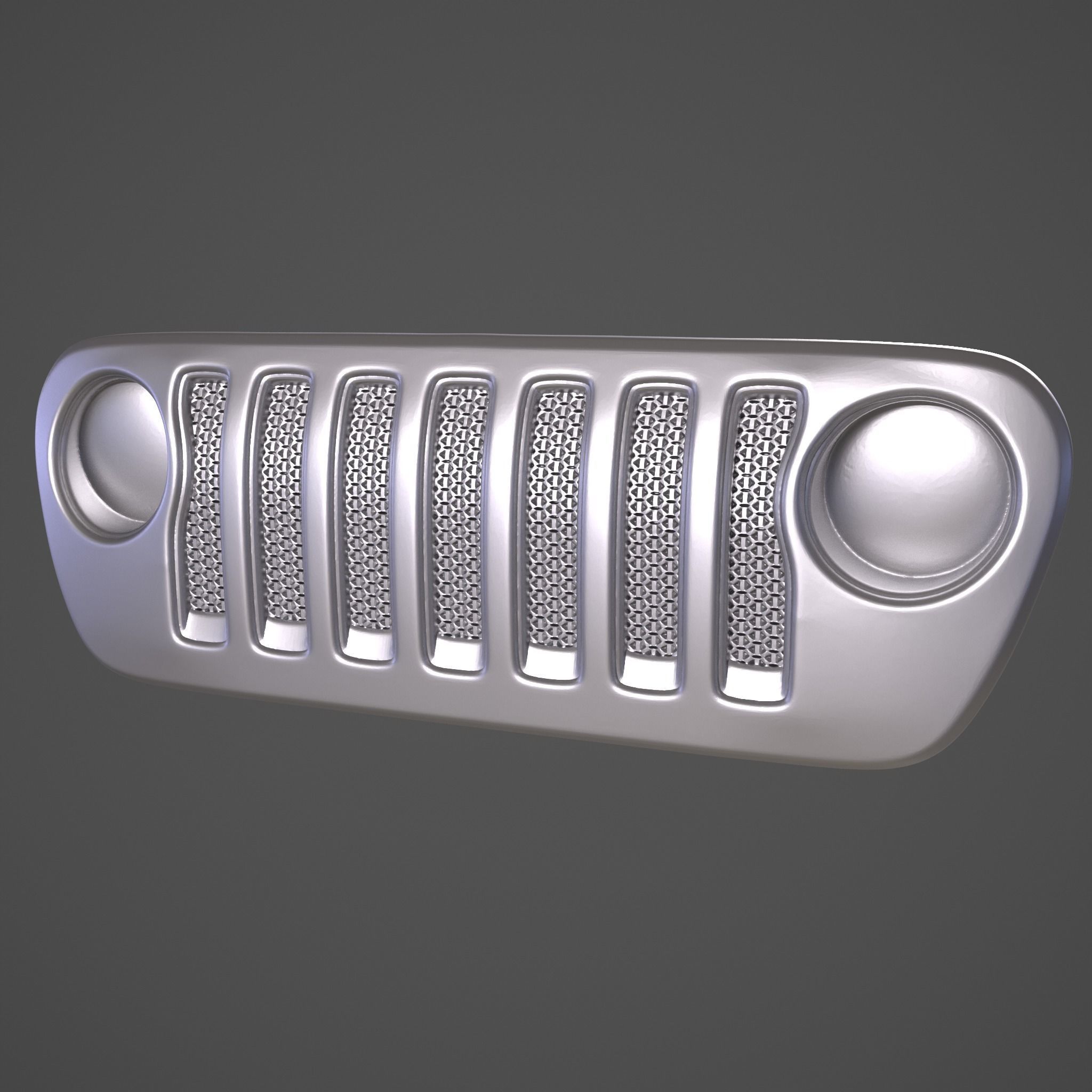 JEEP WRANGLER UNLIMITED SAHARA 2019 GRILL 3D model 3D printable | CGTrader