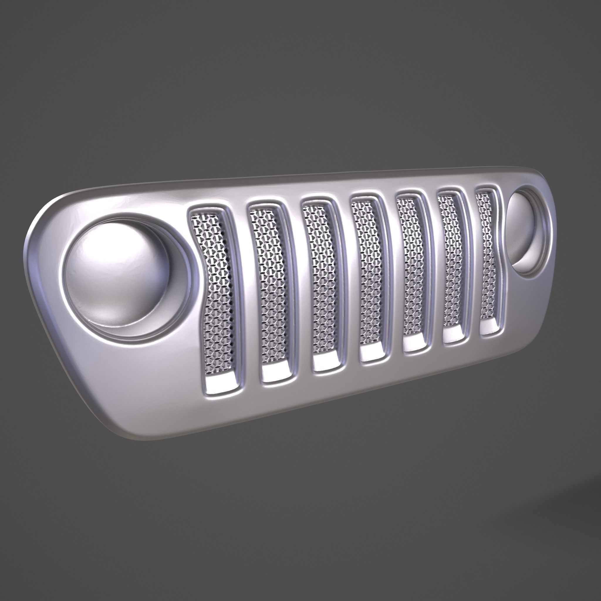 JEEP WRANGLER UNLIMITED SAHARA 2019 GRILL 3D model 3D printable | CGTrader