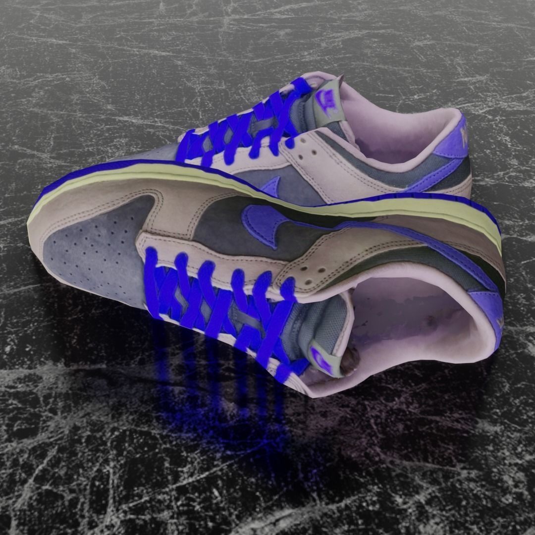 3D model NIKE DUNK 3D SHOES - BLUE VR / AR / low-poly | CGTrader