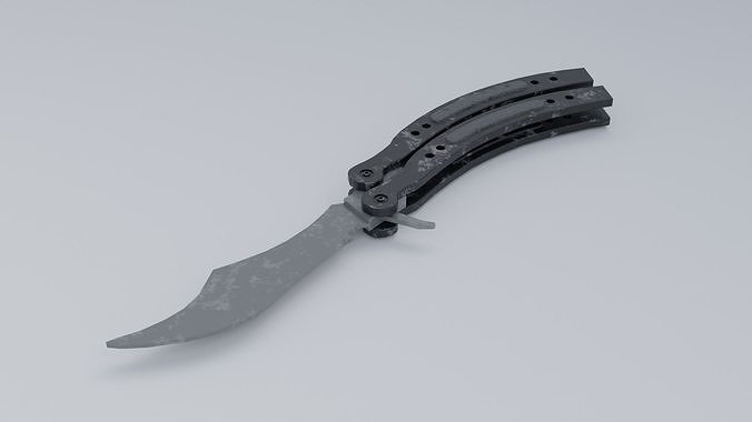 3D model Butterfly Knife Model VR / AR / low-poly | CGTrader