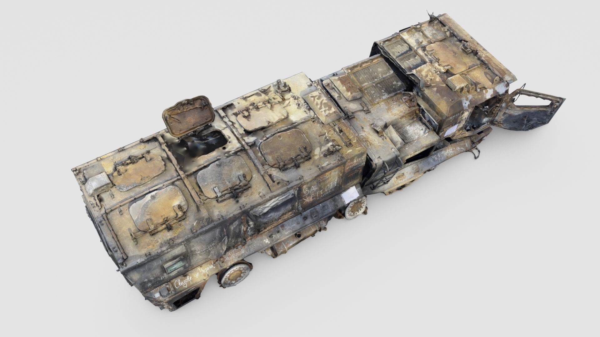 destroyed russian KAMAZ-63968 Typhoon-K MRAP 3D model | CGTrader