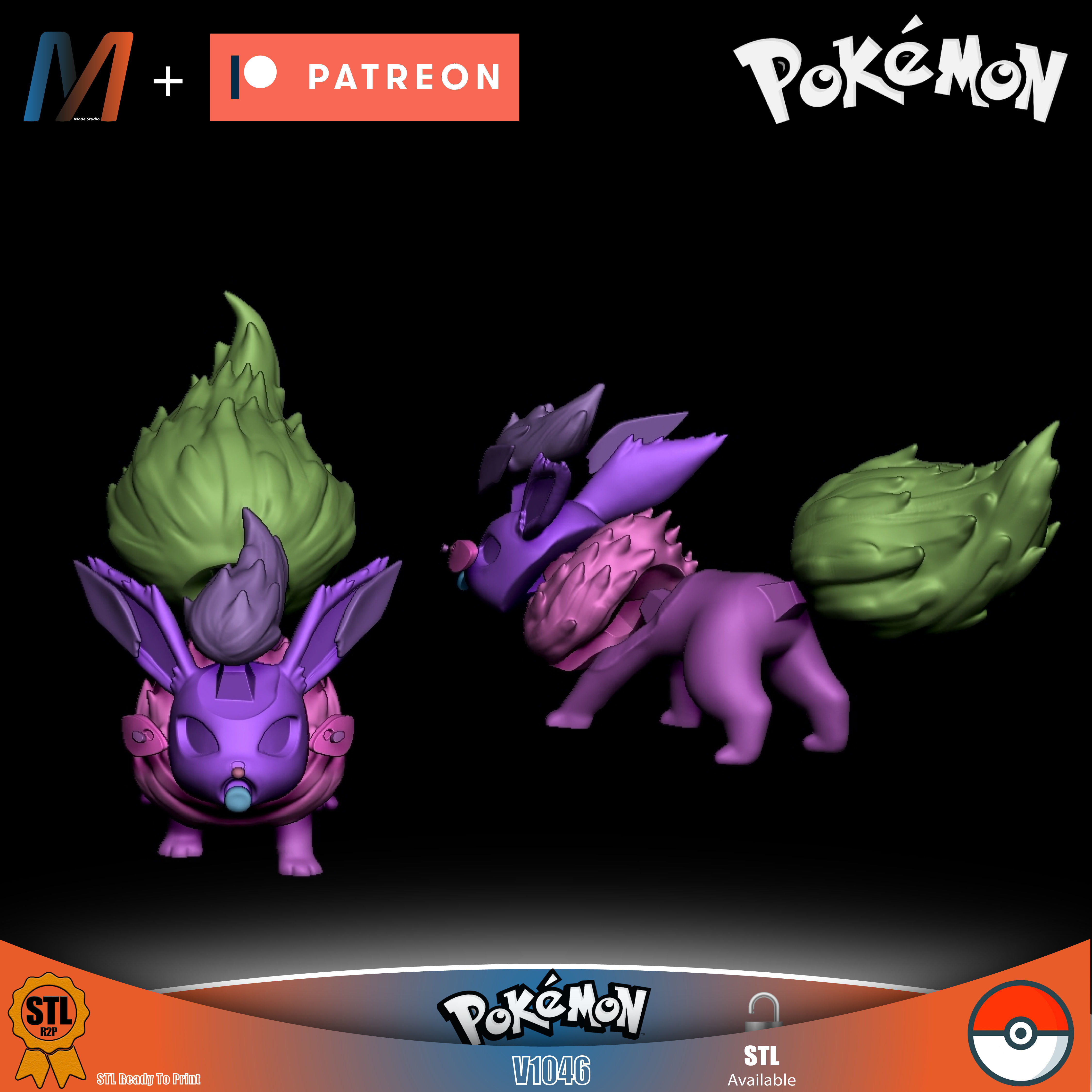 V1046 - POKEMON FLAREON 3D model 3D printable | CGTrader