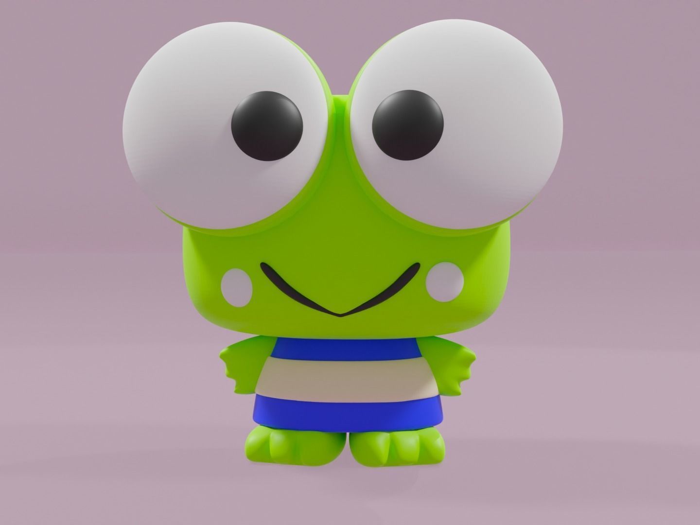 Keroppi frog from Hello kitty Funko Pop 3D model 3D printable | CGTrader
