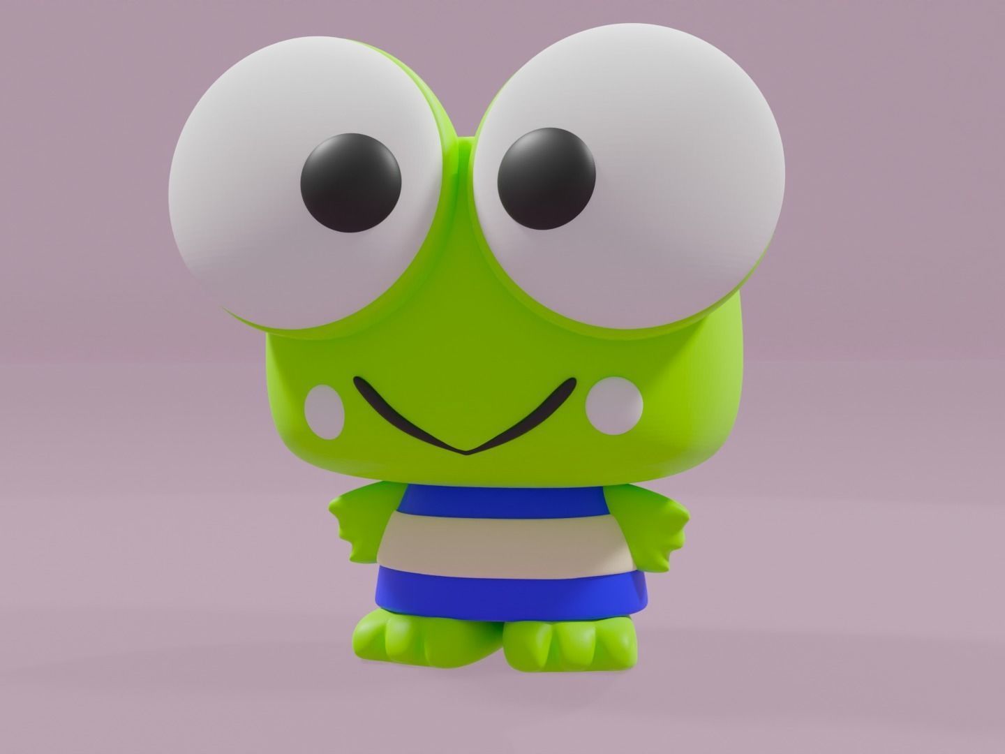 Keroppi frog from Hello kitty Funko Pop 3D model 3D printable | CGTrader