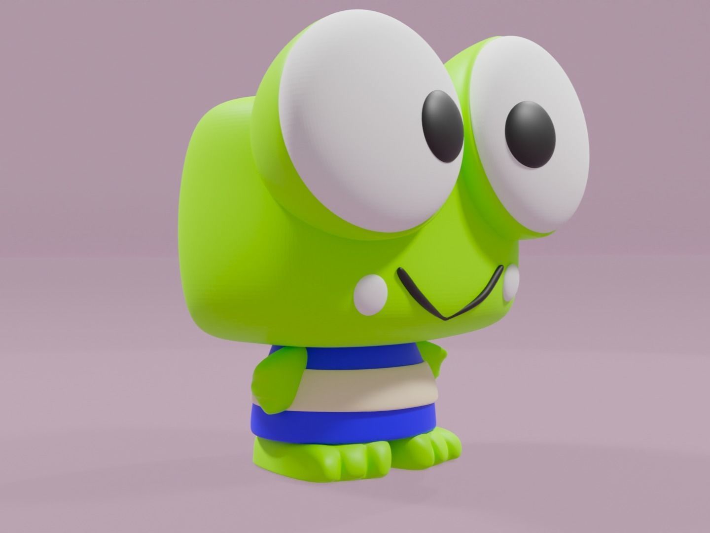 Keroppi frog from Hello kitty Funko Pop 3D model 3D printable | CGTrader