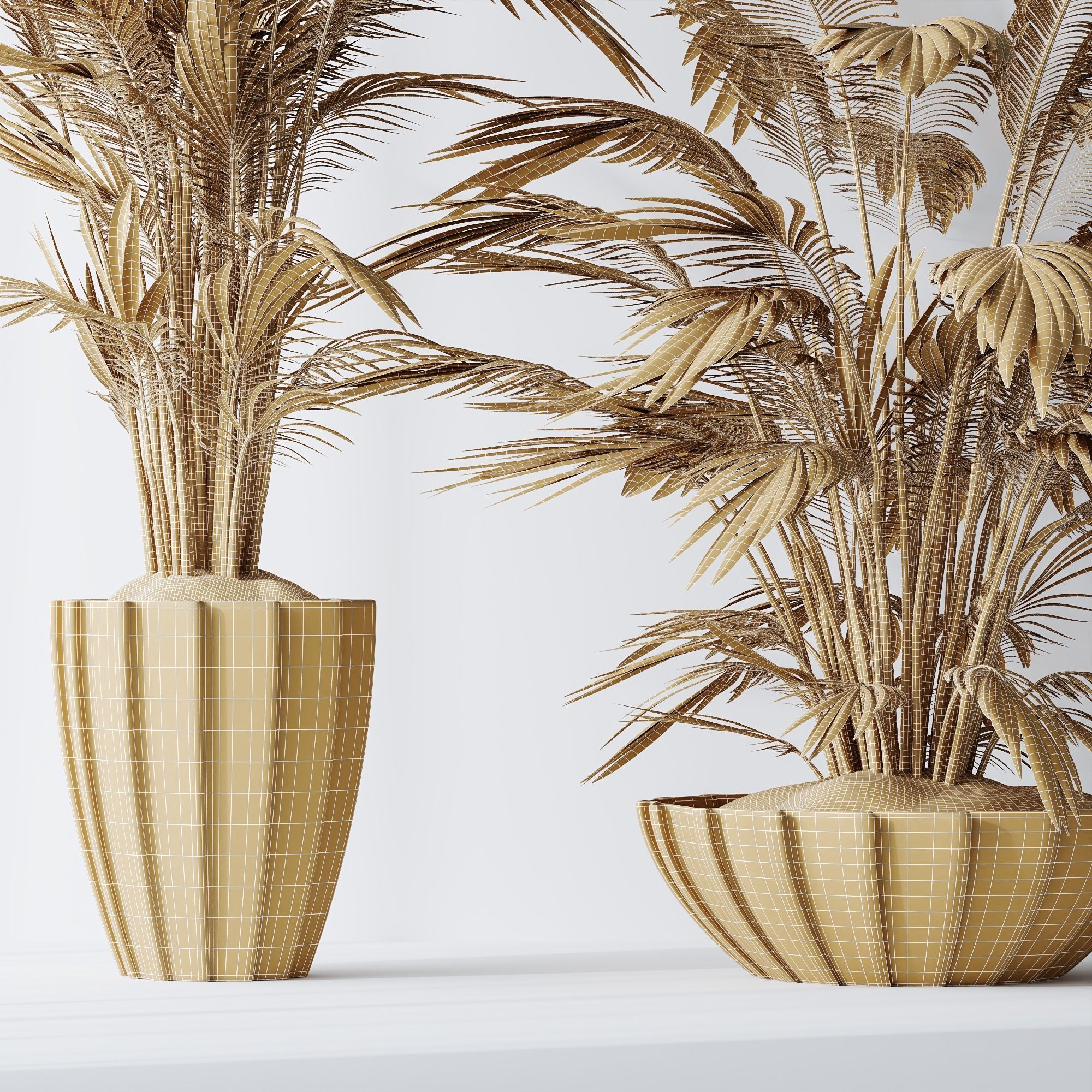 HQ Plants Areca Majesty Cat Reed Palm Set04 3D model | CGTrader