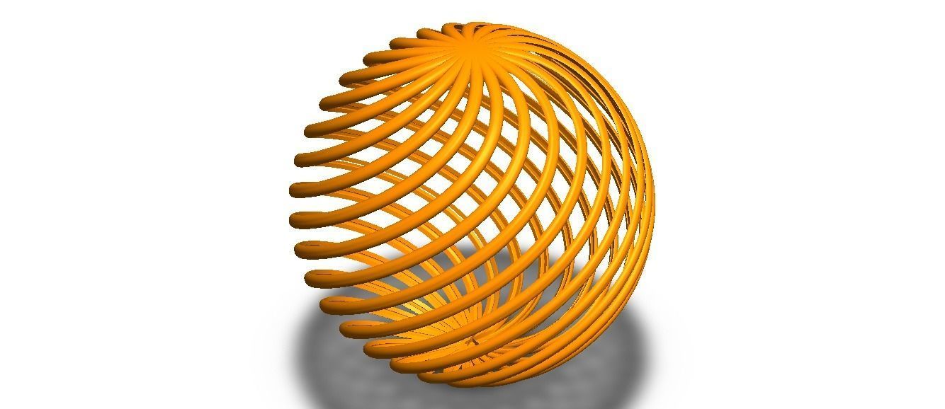 Wireframe Shape Geometric Twisted Sphere 3D model 3D printable | CGTrader