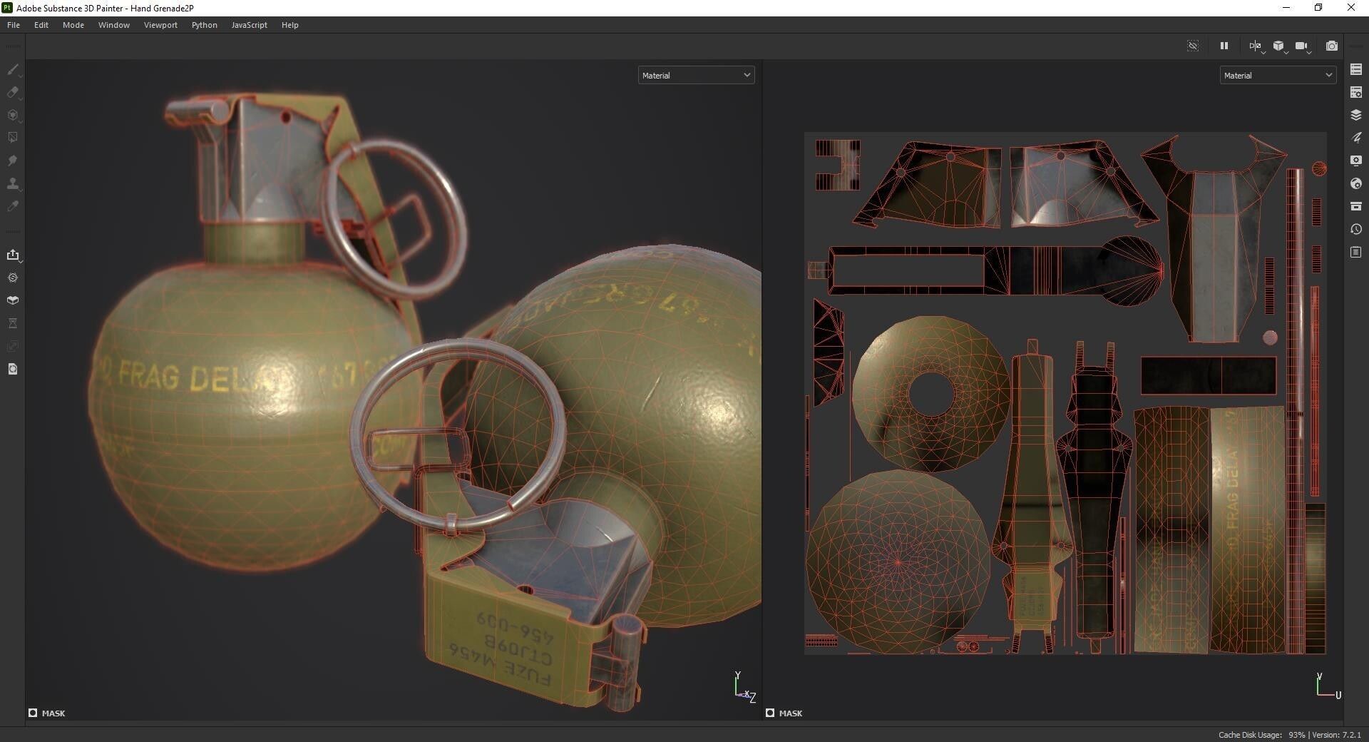 PBR M67 Grenade - Low Poly 3D model | CGTrader